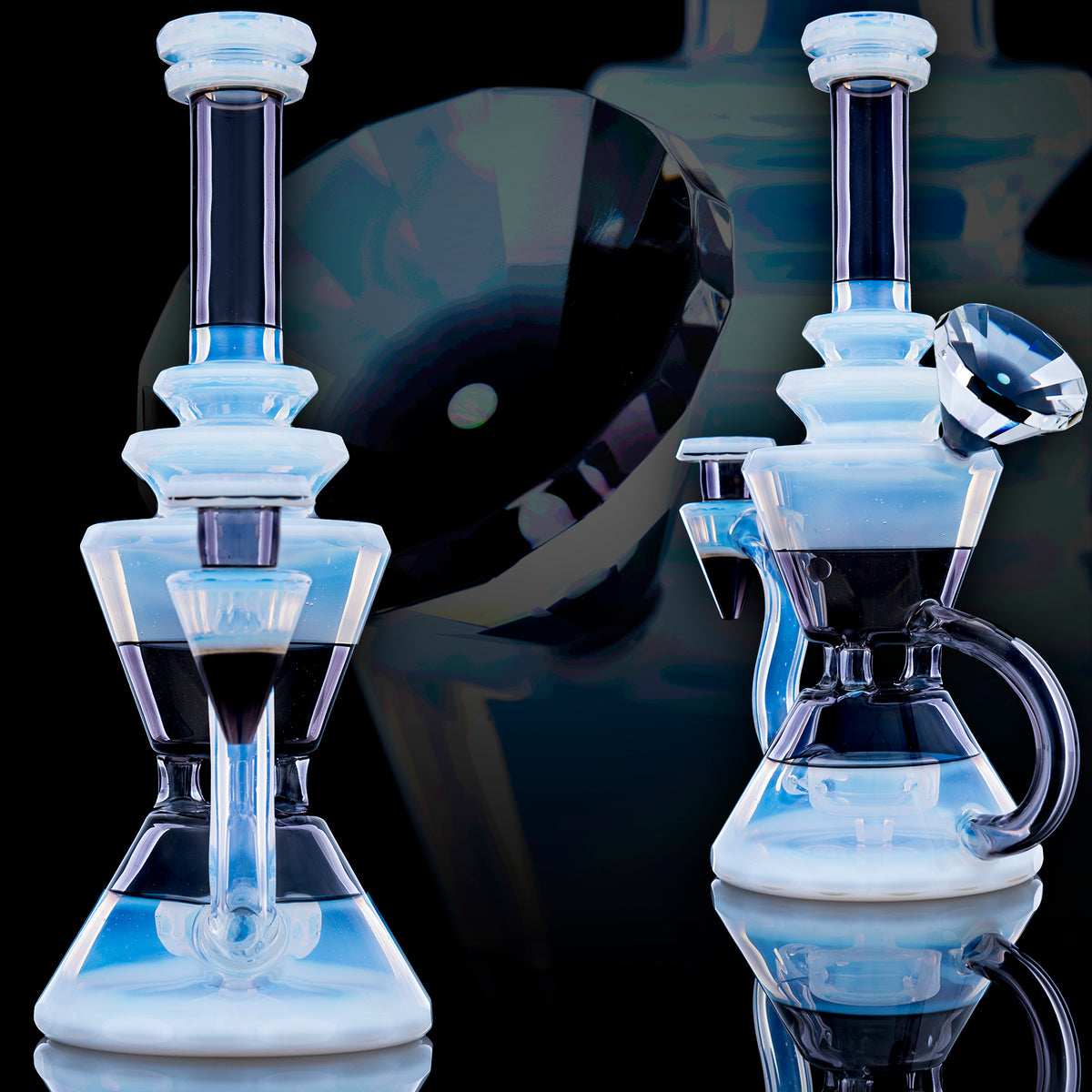 Andy Roth Triple Take Faceted Recycler – Grateful Glass Gallery